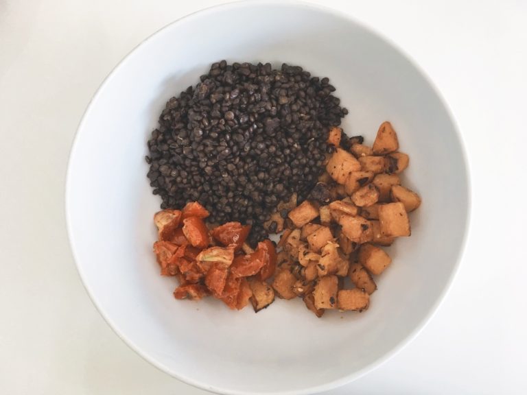 Roasted Squash & Rocket Salad with Puy Lentils – Sip • Munch • Move