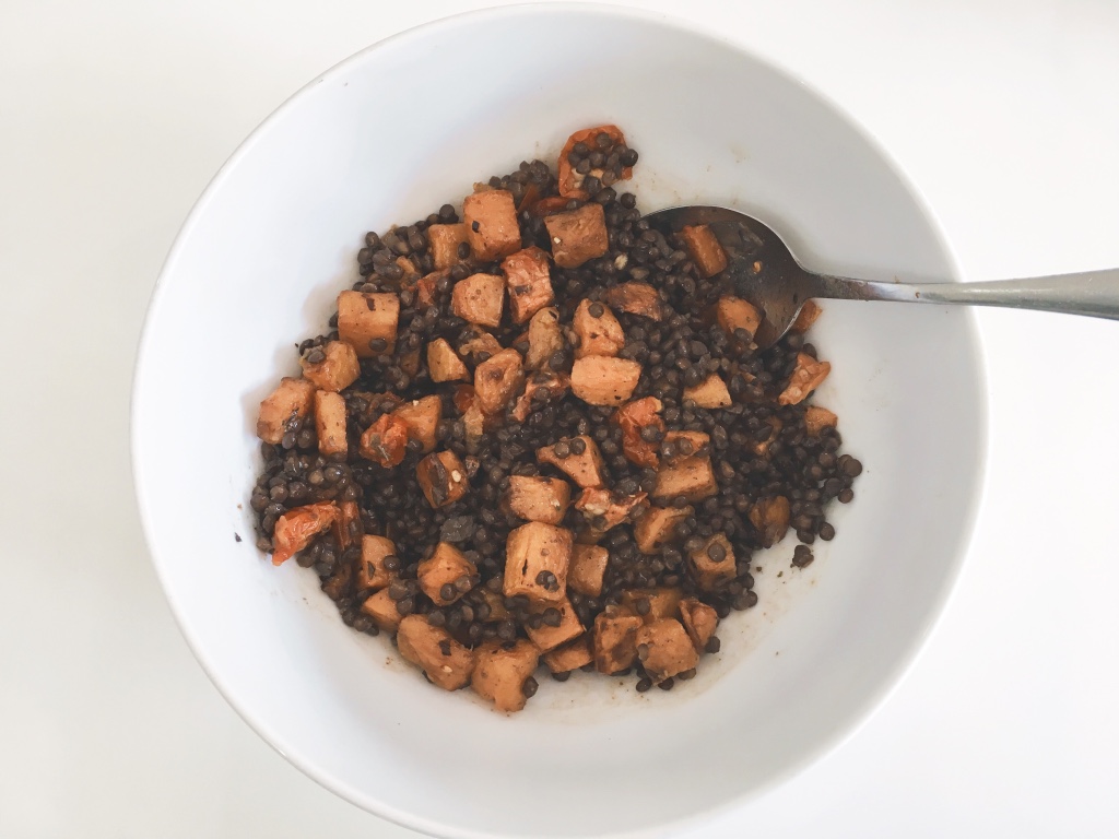 Roasted Squash & Rocket Salad with Puy Lentils – Sip • Munch • Move
